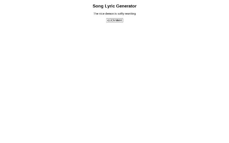 Song Lyric Generator