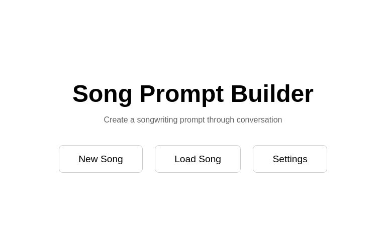 Song Prompt Builder ― Perchance Generator