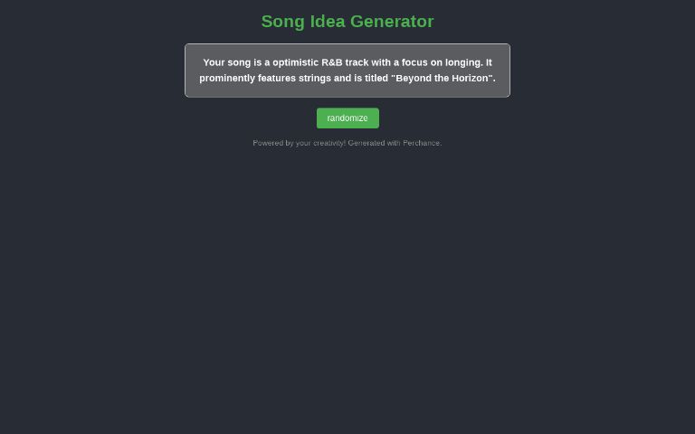 Song Idea Generator