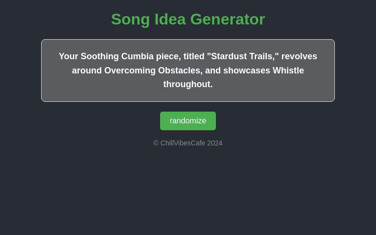 Song Idea Generator