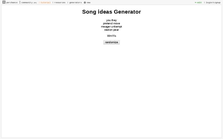 Song ideas Generator