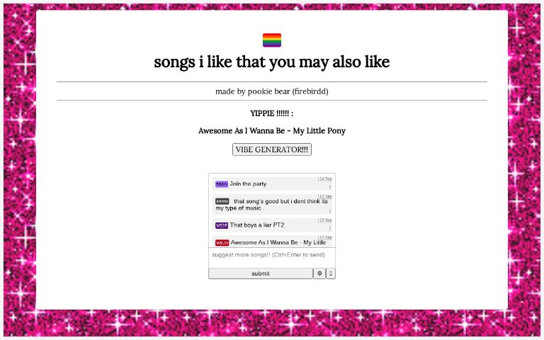songs i like that you may also like ― Perchance Generator