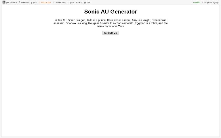 Sonic AU Generator