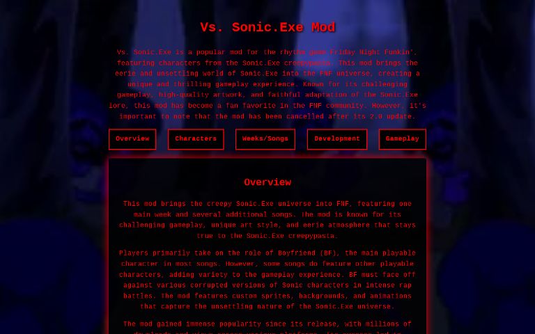 Vs. Sonic.Exe Mod ― Perchance Generator
