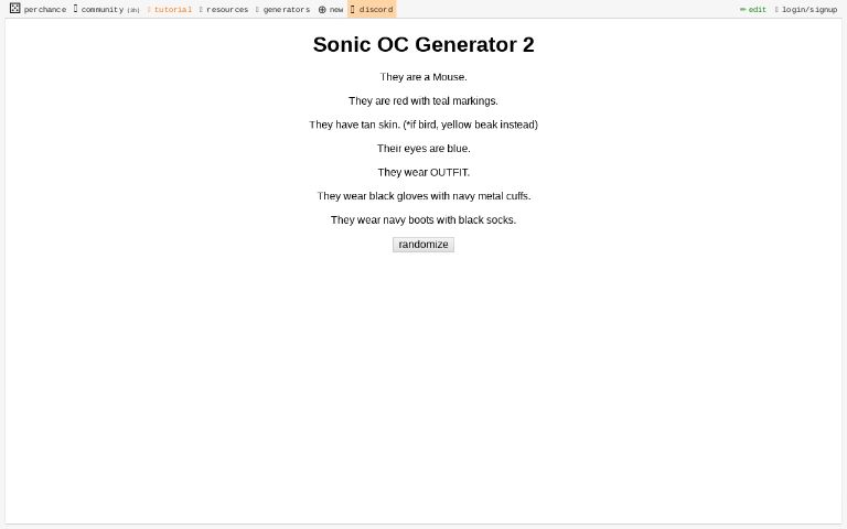 Sonic OC Generator 2