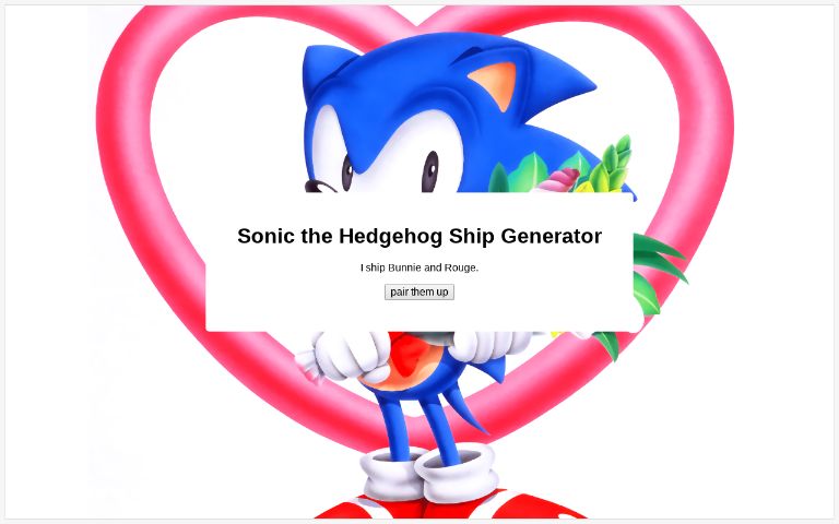 Sonic the Hedgehog Ship Generator