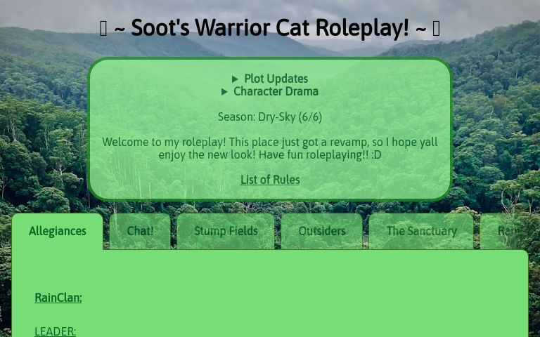 🖤 ~ Soot's Warrior Cat Roleplay! ~ 🖤