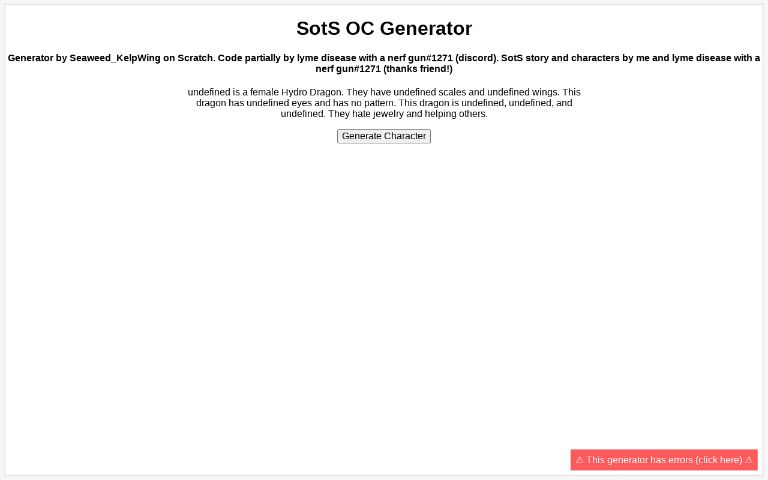 SotS OC Generator