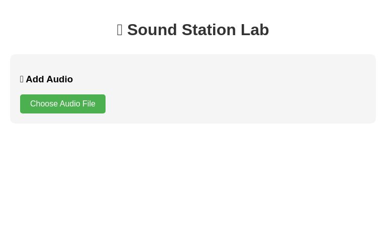 🎚️ Sound Station Lab ― Perchance Generator
