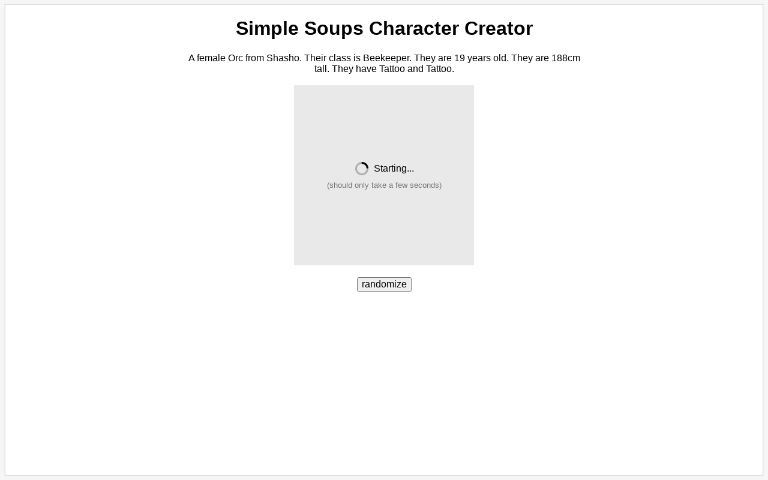 Simple Soups Character Creator ― Perchance Generator