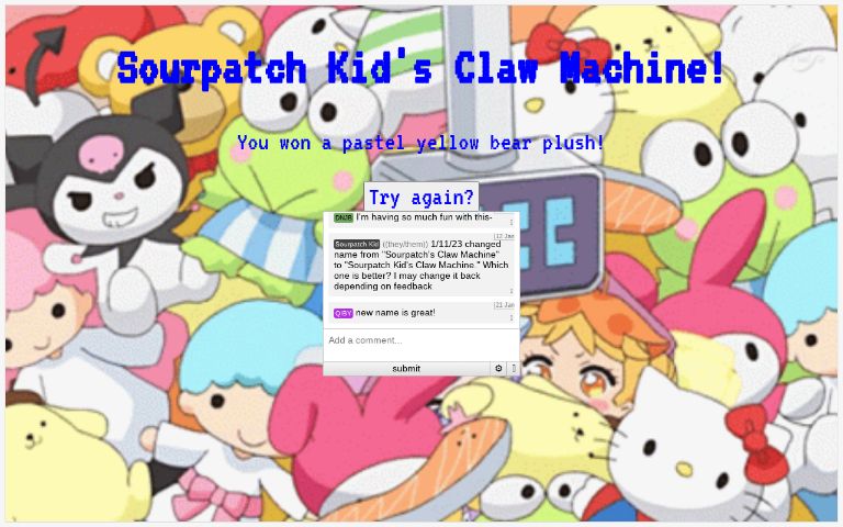 Sourpatch Kid's Claw Machine ― Perchance Generator