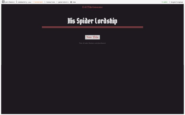Evil Title Generator
