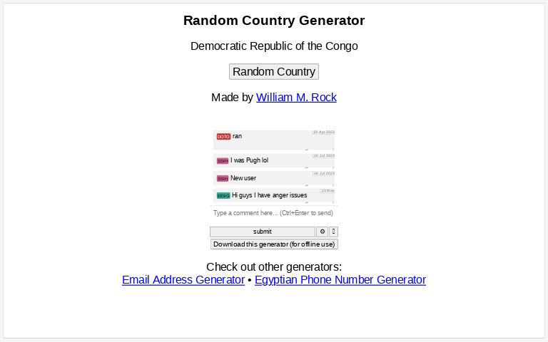 Random Country Generator