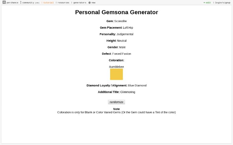 Personal Gemsona Generator