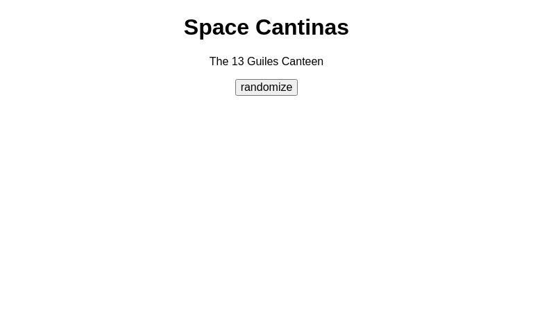 Space Cantinas ― Perchance Generator