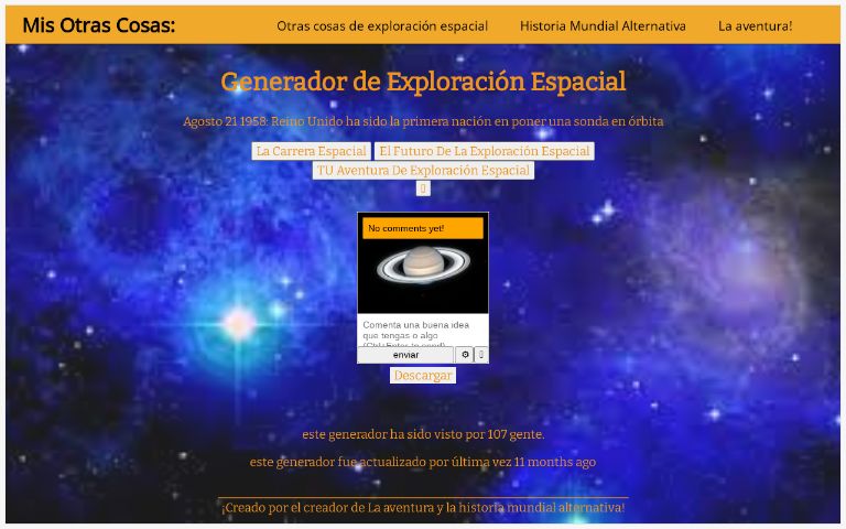 Generador de Exploración Espacial