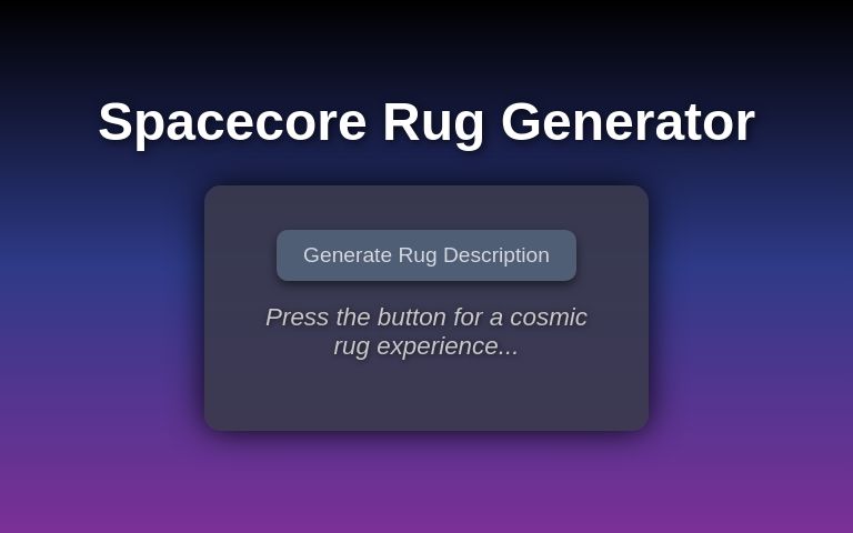 Spacecore Rug Generator