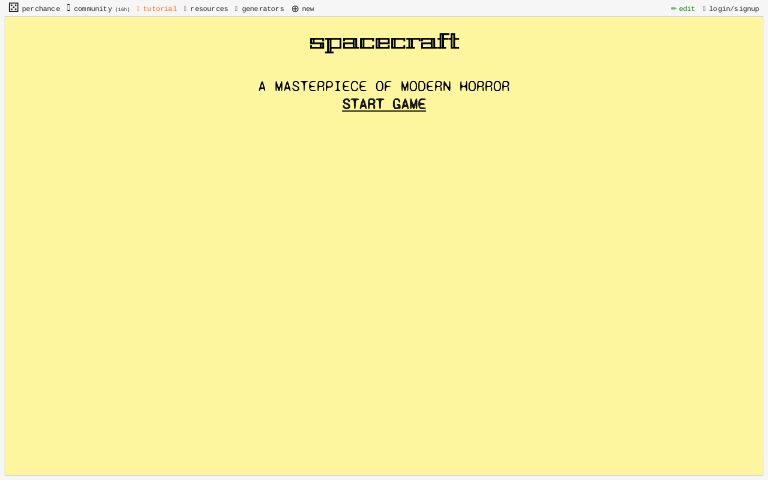 spacecraft ― Perchance Generator