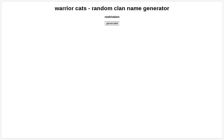 warrior cats - random clan name generator