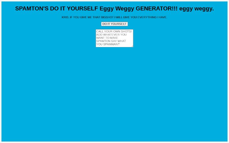 Spamton Yourself ― Perchance Generator