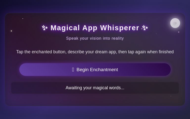 Magical App Whisperer ― Perchance Generator