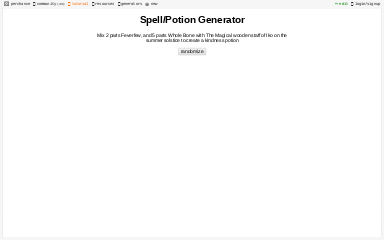 Spell/Potion Generator