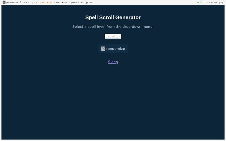 Spell Scroll Generator