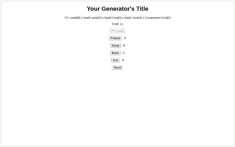 Minimal ― Perchance Generator