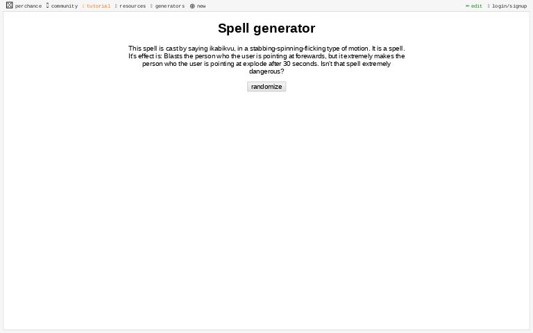 Spell generator