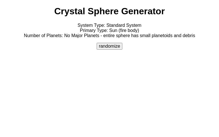 Crystal Sphere Generator