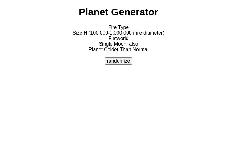 Planet Generator
