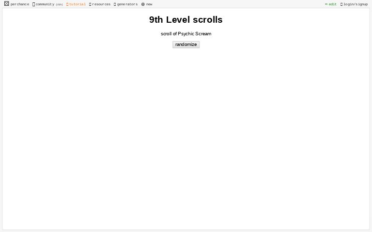 9th Level scrolls ― Perchance Generator