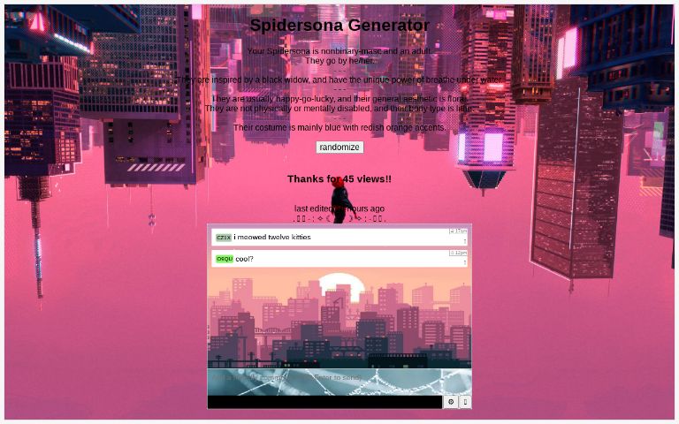 Spidersona Generator