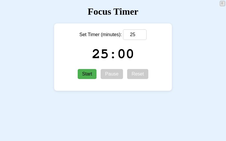 Focus Timer ― Perchance Generator