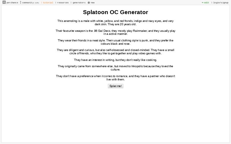 Splatoon OC Generator