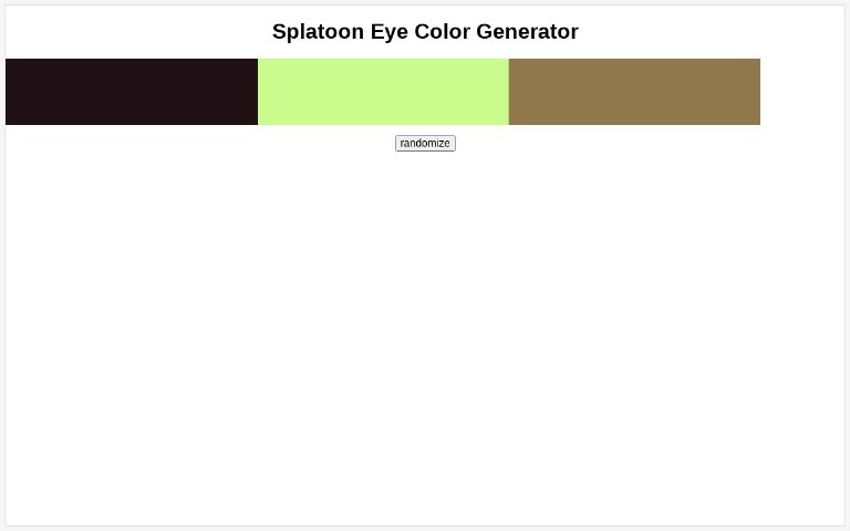 Splatoon Eye Color Generator
