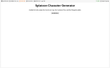 Splatoon Character Generator