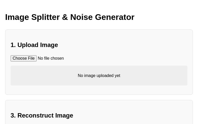 Image Splitter & Noise Generator