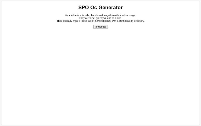 SPO Oc Generator