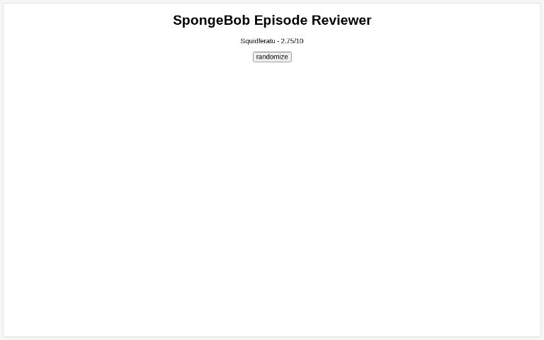 SpongeBob Episode Reviewer ― Perchance Generator