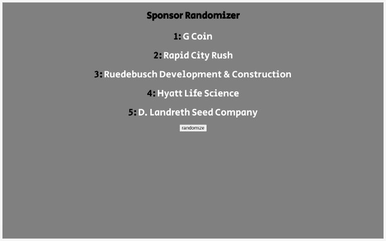 Sponsor Randomizer ― Perchance Generator