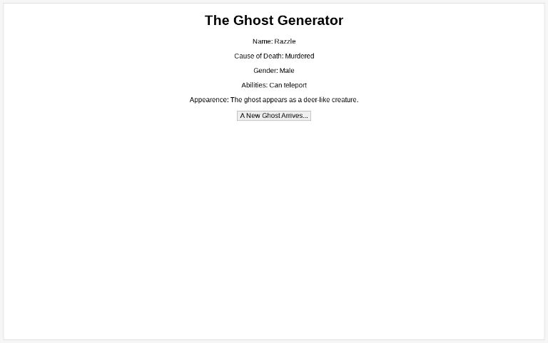 The Ghost Generator