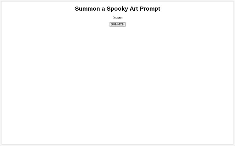Summon a Spooky Art Prompt ― Perchance Generator