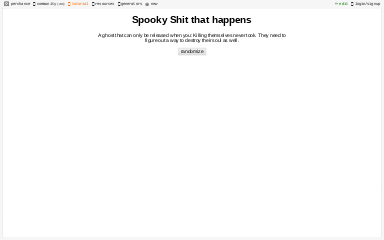 Spooky Shit that happens ― Perchance Generator