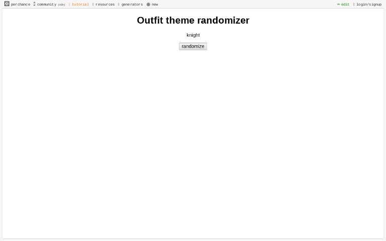Outfit theme randomizer ― Perchance Generator