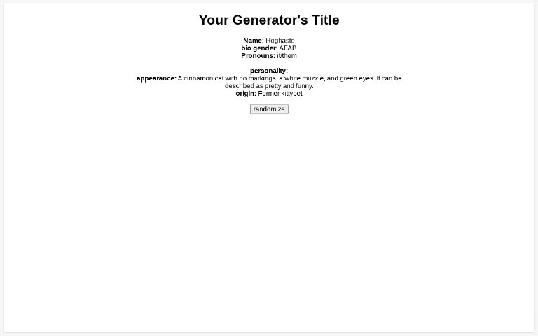 Springs Wip Gen ― Perchance Generator
