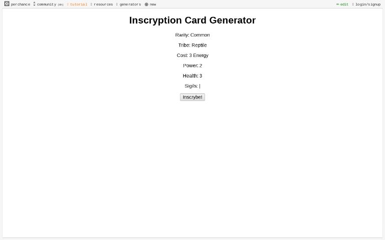 Inscryption Card Generator