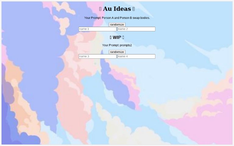 🌟 𝐀𝐮 𝐈𝐝𝐞𝐚𝐬 🌟 ― Perchance Generator