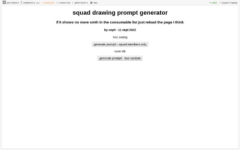 squad drawing prompt generator