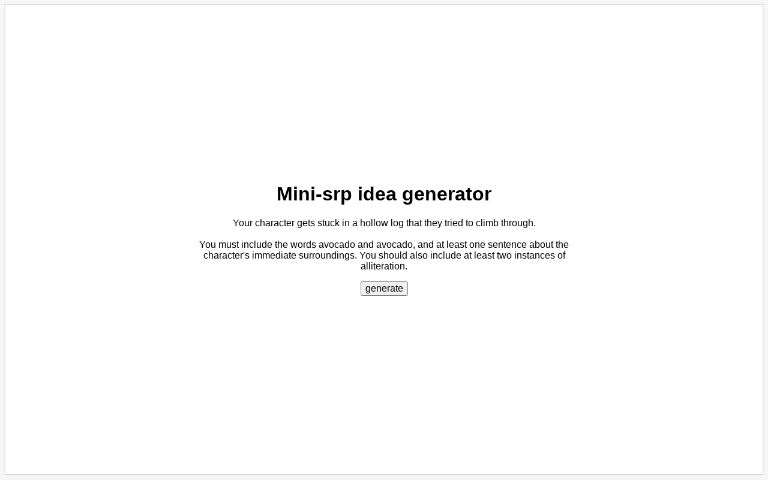 Mini-srp idea generator